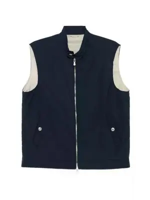Eleventy Zip Gilet - Blue