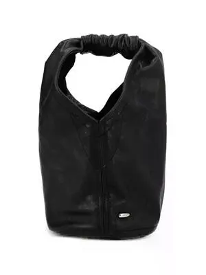 Our Legacy Gathered Leather Tote Black