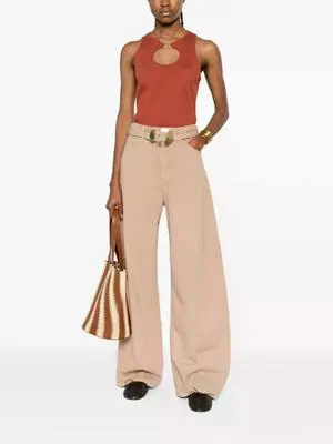 TWINSET Belted Wide-leg Jeans With Rope Belt