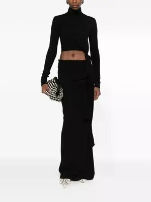 Sportmax Tie-detailed Maxi Dress - Black
