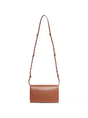 JIL SANDER Jil Sander Tangle Braided Leather Crossbody Bag Brown
