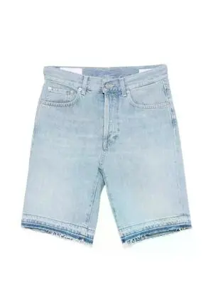 DONDUP Frayed Hem Denim Shorts - Blue