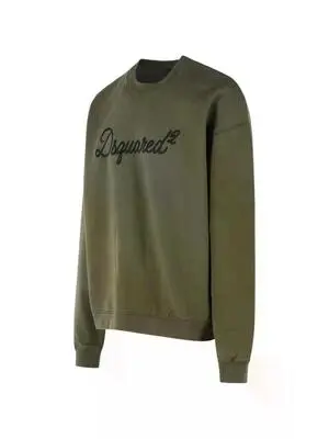 Dsquared2 Cotton Sweatshirt With Logo Detail - Green
