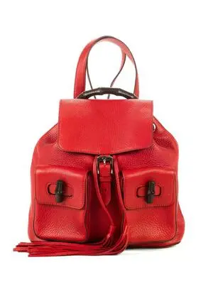 Gucci Flap Bamboo Backpack