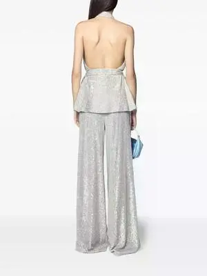 TWENTY FOURHAITCH Arizona Sequinned Palazzo Pants - Silver