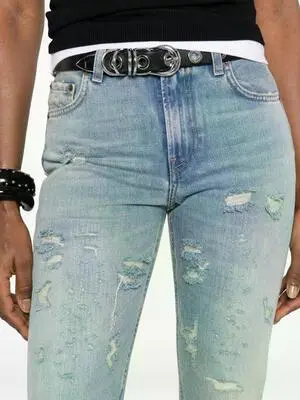 HAIKURE Flora Broken Celestial Flared Jeans