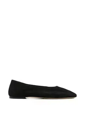 TOTEME Almond Toe Ballet Flats - Black