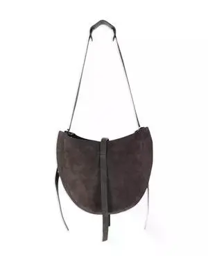 MINOBOSSI Crescent-shaped Suede Shoulder Bag - Brown