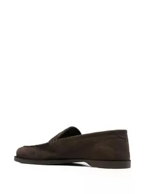 John Lobb Nubuck Leather Loafers - Brown