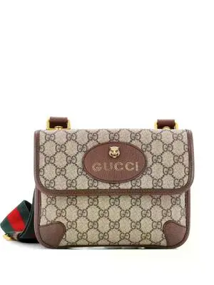 Gucci Gg Coated Canvas Small Messenger Bag - Brown