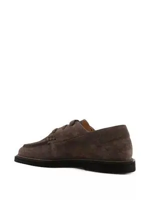 REFERENC Squared Toe Lace-up Shoes With Embossed Stitching
