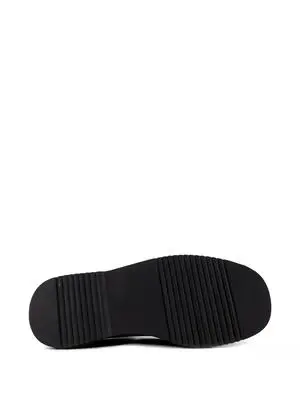 REFERENC Squared Toe Lace-up Shoes With Embossed Stitching