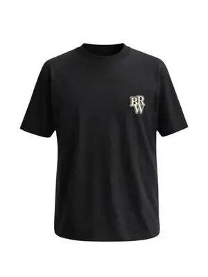 BARROW Graphic Print Jersey T-shirt - Black