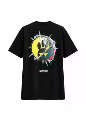 BARROW Graphic Print Jersey T-shirt - Black