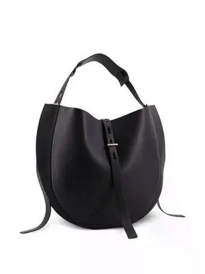 MINOBOSSI Lizzie Leather Shoulder Bag Black