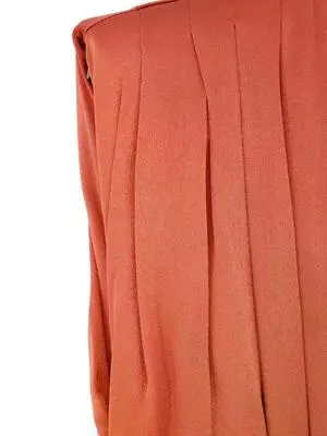 SEMICOUTURE Pleated Sleeveless Maxi Dress - Orange