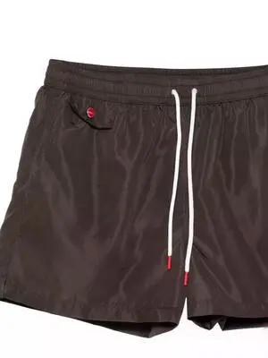 Kiton Drawstring Flap-pocket Swim Shorts