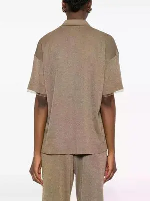 Fabiana Filippi Short Sleeve Polo Shirt - Brown