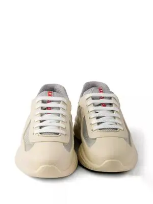 Prada America's Cup Soft Rubber And Bike Fabric Sneakers - Neutrals