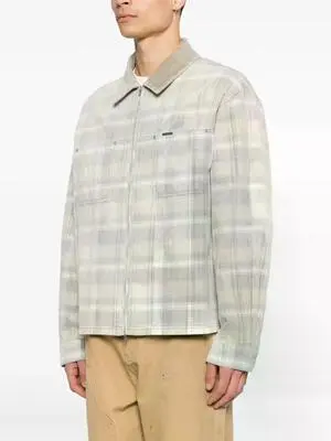 REPRESENT Plaid Corduroy-collar Overshirt - Grey