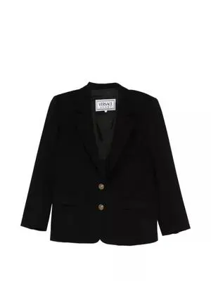 Versace 1990s Button Blazer - Black
