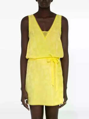 Zadig&Voltaire Paisley-pattern V-neck Dress - Yellow