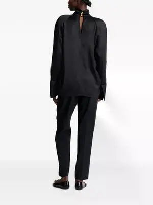 Balmain Draped Silk Blouse