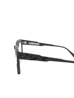 KUBORAUM Textured Geometric Frame Eyeglasses