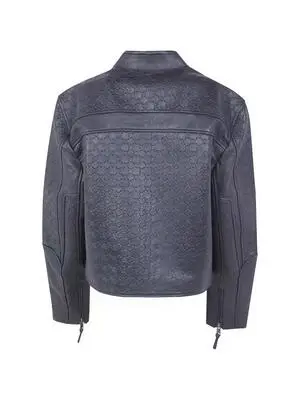DAILY PAPER Patterned Leather Jacket