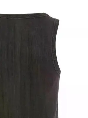 ENTIRE STUDIOS Ribbed Scoop Neck Tank Top - Black