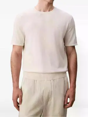 Calvin Klein Pima Knitted Crew Neck Sweater - Neutrals