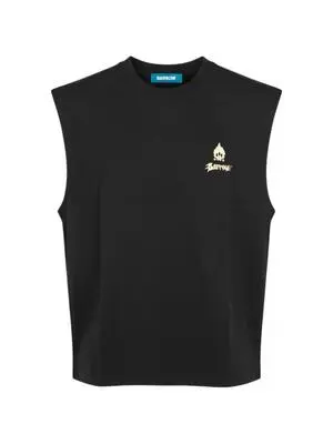 BARROW Graphic Sleeveless T-shirt - Black