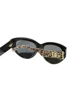 Dolce & Gabbana Leopard-print Cat-eye Sunglasses