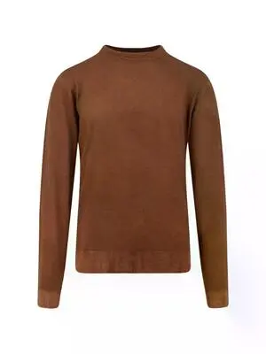Corneliani Crew Neck Ribbed Sweater - Brown
