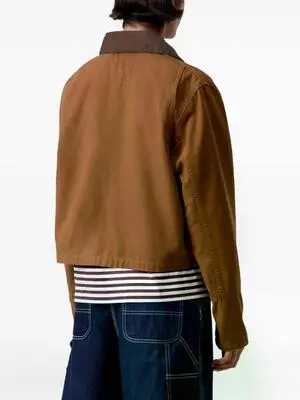 Carhartt Work In Progress Cropped Corduroy Collar Jacket - Brown