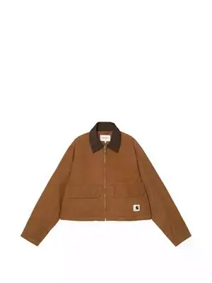 Carhartt Work In Progress Cropped Corduroy Collar Jacket - Brown