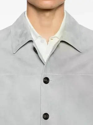 Eleventy Buttoned Suede Jacket