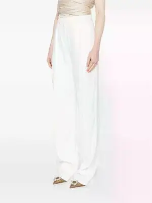 Elisabetta Franchi Pleated Trousers - White