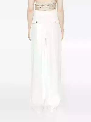 Elisabetta Franchi Pleated Trousers - White