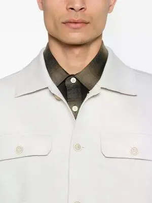 Eleventy Buttoned Shirt Jacket - Grey