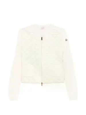 Moncler Quilted Zip Jacket - Neutrals