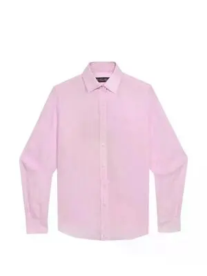 Brooks Brothers Embroidered Logo Linen Shirt - Pink