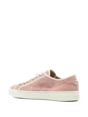 Santoni Suede Lace-up Sneakers