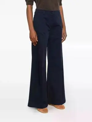 Aspesi Navy Wide-leg Trousers