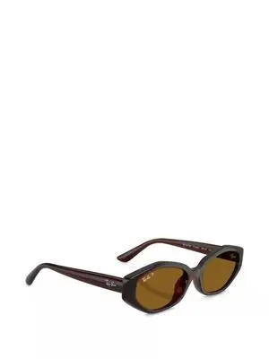 Ray-ban Geometric Frame Sunglasses - Brown