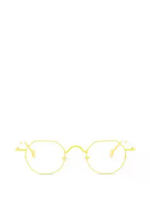 L.A. EYEWORKS Geometric-frame Glasses - Yellow