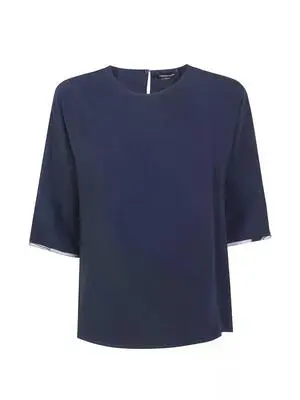 Fabiana Filippi Flared Sleeve Top - Blue