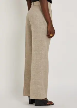AKYN Perla Linen And Wool-blend Trousers