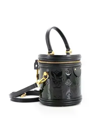 LOUIS VUITTON Cannes Handbag Monogram Vernis Crossbody Bag - Black