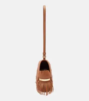 TOD'S Gommino Fringed Leather Bag Charm - Brown